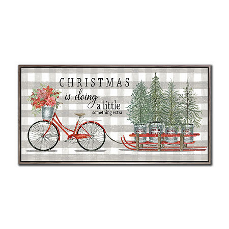 Click here for Streamline Art Sleigh Canvas Art  One Size  Red prices