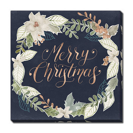 Click here for Streamline Art Wreath Canvas Art  One Size  Blue prices