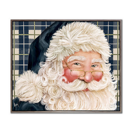 Click here for Streamline Art Santa In Navy Canvas Art  One Size... prices