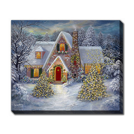Click here for Streamline Art Cottage Canvas Art  One Size  White prices