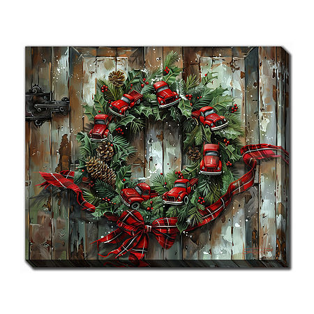 Click here for Streamline Art Rustic Wreath Canvas Art  One Size... prices
