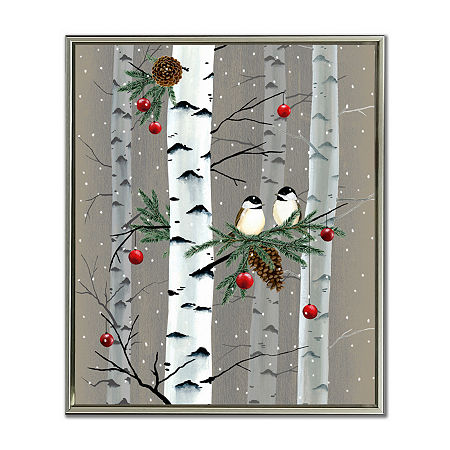 Click here for Streamline Art Birch Birds I Canvas Art  One Size... prices