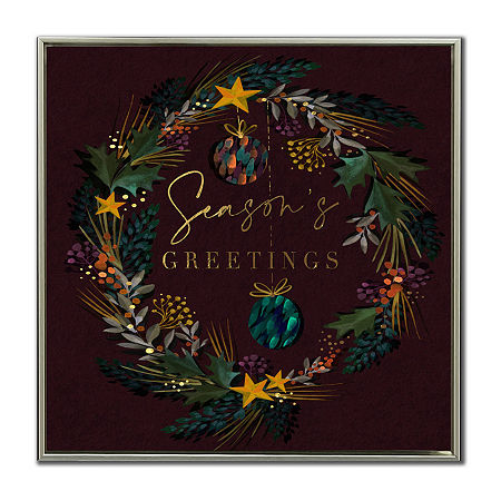 Click here for Streamline Art Seasons Wreath Canvas Art  One Size... prices