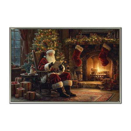 Click here for Streamline Art Santa Reading Canvas Art  One Size... prices