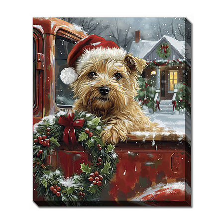 Click here for Streamline Art Holiday Pup Canvas Art  One Size  R... prices