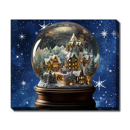 Click here for Streamline Art Snow Globe I Canvas Art  One Size... prices
