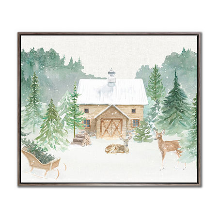 Click here for Streamline Art Wooded Winter Canvas Art  One Size... prices
