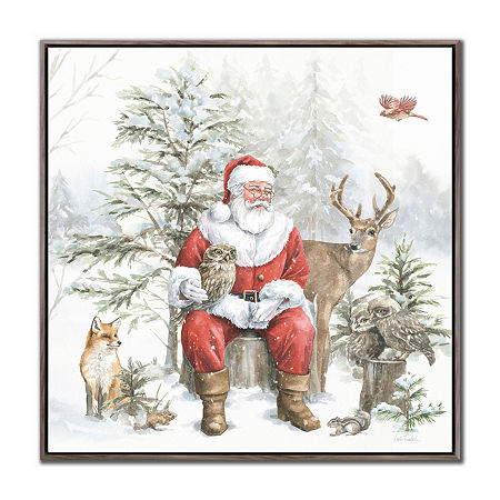 Click here for Streamline Art Woodland Santa I Canvas Art  One Si... prices