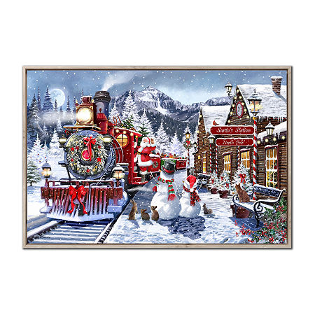 Click here for Streamline Art Santas Train Station Canvas Art  On... prices