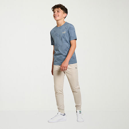 Click here for PUMA Big Kid Boys Tapered Regular Fit Fleece Jogge... prices