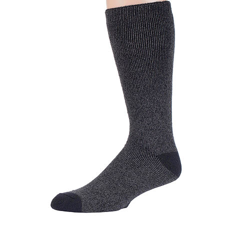 Heat Holders Mens Lite Fieldfare Twist Crew Sock - Charcoal  Gray