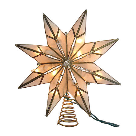 Click here for Kurt S. Adler 9in. 10-Light 8-Point Gold Capiz Sta... prices