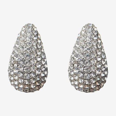 Click here for Bijoux Bar Silver Tone Womens Crystal Drop Earring... prices