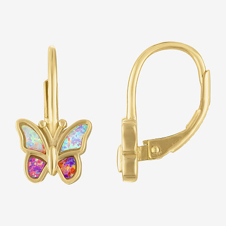 Click here for Girls 1/7 CT. Lab Created White Opal 14K Gold Over... prices