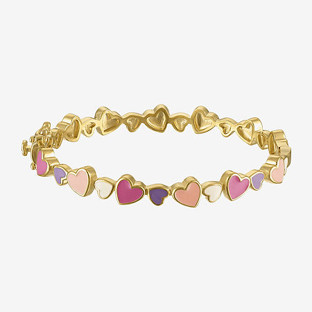 Click here for Girls Lab Created 14K Gold Over Brass Bangle Brace... prices