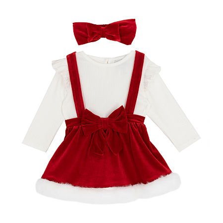 Click here for Rare Editions Baby Girls Sleeveless Velvet Jumper... prices