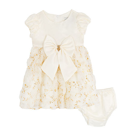 Click here for Rare Editions Baby Girls Short Sleeve Satin A-Line... prices