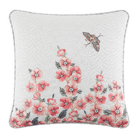 Rose Tree Talia Embroidered Decorative Pillow  20 x 20 - Multi