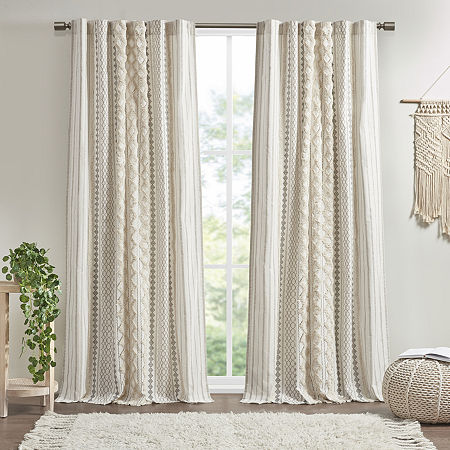 Click here for INK+IVY Imani Cotton Printed Chenille Stripe And L... prices