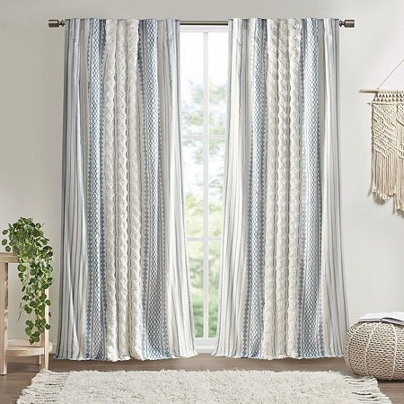 Click here for INK+IVY Imani Cotton Printed Chenille Stripe And L... prices