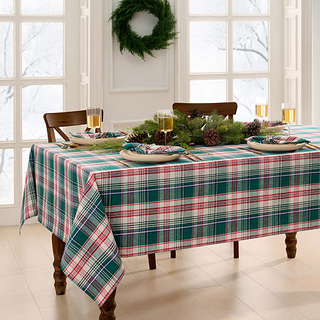 Click here for Elrene Home Fashions Holiday Fireside Plaid Tablec... prices
