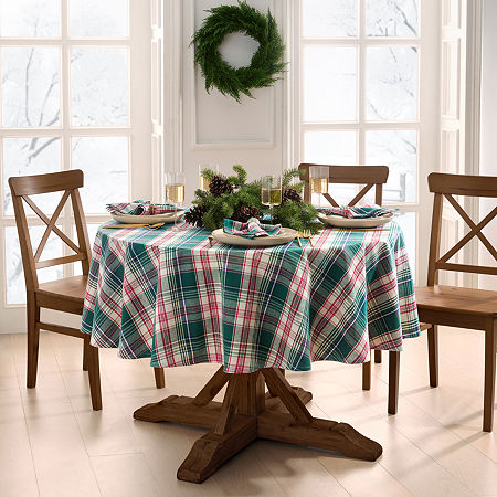 Click here for Elrene Home Fashions Holiday Fireside Plaid Round/... prices