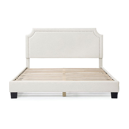 Click here for Lumi Nailhead Queen Bed  One Size  White prices