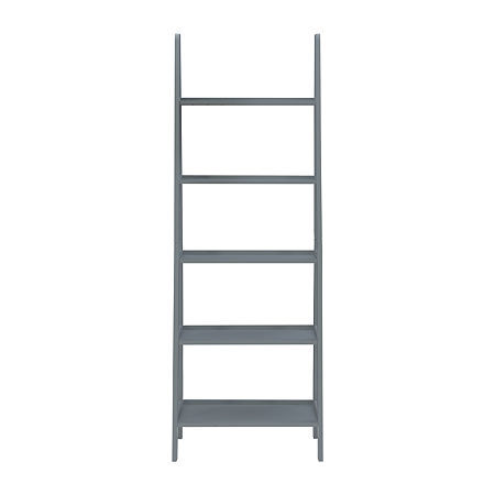 Click here for Almasy 5-Shelf Leaning Bookshelf  One Size  Gray prices