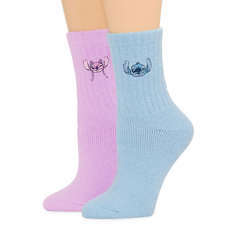 Click here for Supersoft Womens 2 Pair Lilo & Stitch Crew Socks... prices
