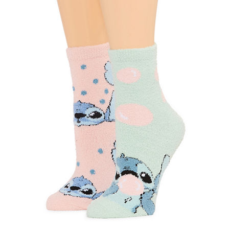 Click here for Cozy Womens 2 Pair Lilo & Stitch Crew Socks  9-11... prices