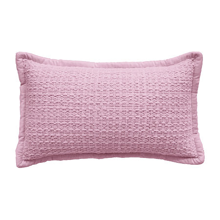 Vibhsa Honeycomb Handwoven Decorative Pillow  14 x 24 - Pink
