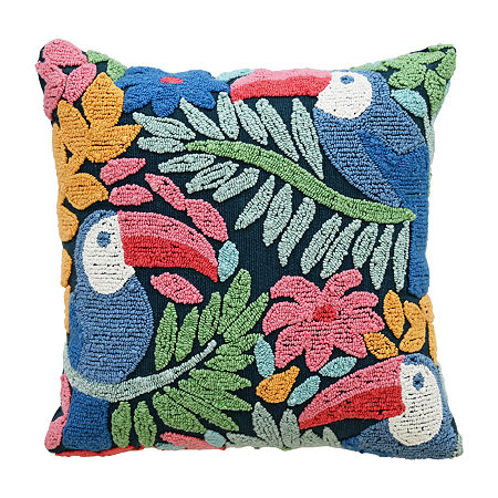 Vibhsa Novelty Hooked Decorative Pillow  20 x 20 - Multi
