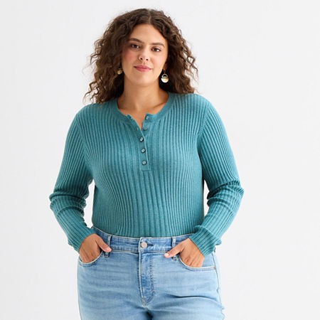 Click here for a.n.a Plus Womens Crew Neck Long Sleeve Pullover S... prices