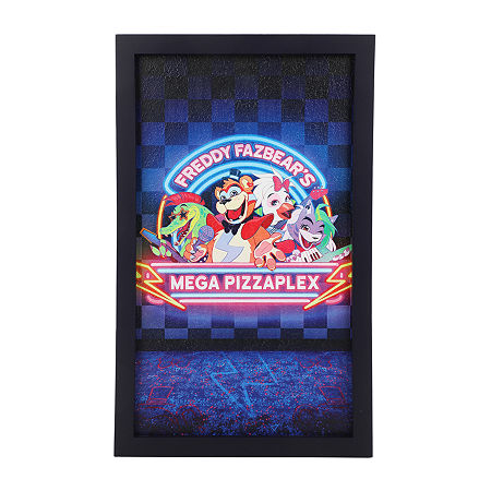 Click here for Mega Pizzaplex Black Wooden Frame Wall Art Wall Fr... prices