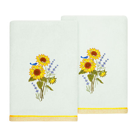Click here for Linum Home Turkish Cotton Girasol Embellished 2-Pc... prices