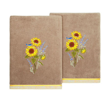 Click here for Linum Home Turkish Cotton Girasol Embellished 2-Pc... prices
