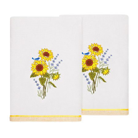 Click here for Linum Home Turkish Cotton Girasol Embellished 2-Pc... prices