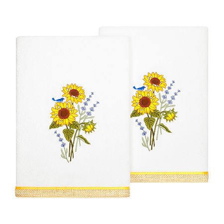 Click here for Linum Home Turkish Cotton Girasol Embellished 2-Pc... prices
