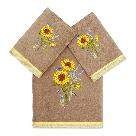 Click here for Linum Home Turkish Cotton Girasol Embellished 3-Pc... prices