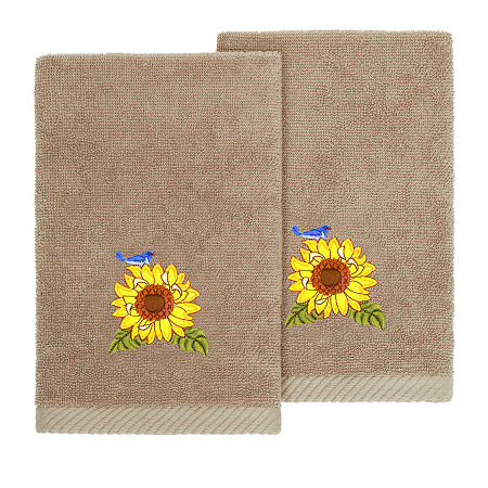 Click here for Linum Home Turkish Cotton Girasol Embellished 2-Pc... prices