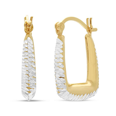 Click here for 18k Gold Over Silver 29.6mm Hoop Earrings  One Siz... prices