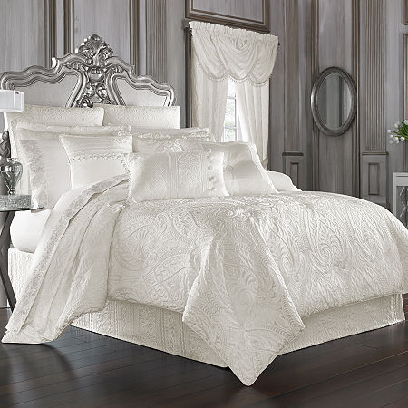 J Queen New York Bianco 4-Pc. Comforter Set  California King - White