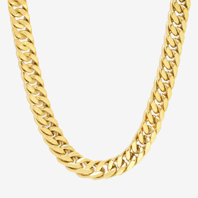 Men's Yellow Stainless Steel Solid Curb Chain Necklace - JCPenney