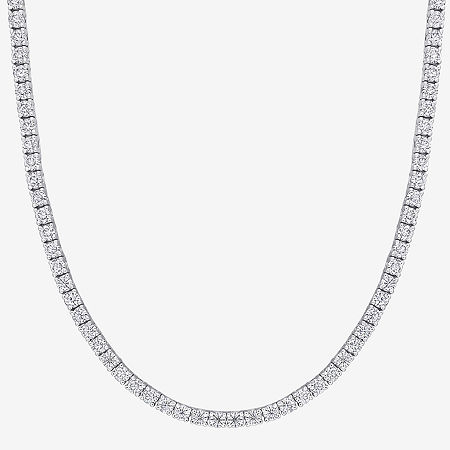 Click here for Womens White Moissanite Sterling Silver 17 Inch Te... prices