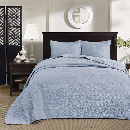 Madison Park Quebec Quilted 3-Pc. Bedspread Set  King - Blue