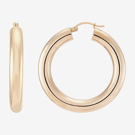 Click here for Womens 14K Gold 40mm Round Hoop Earrings  One Size prices