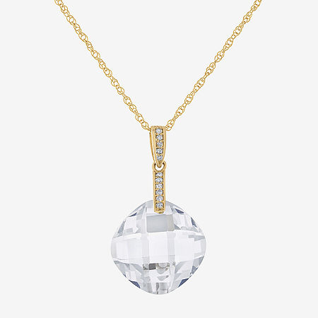 Click here for Womens Diamond Accent Lab Created Gemstone 14K Gol... prices
