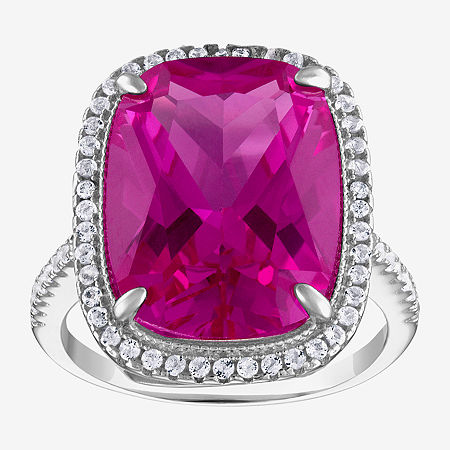 Click here for Womens Lab Created Pink Sapphire Sterling Silver C... prices