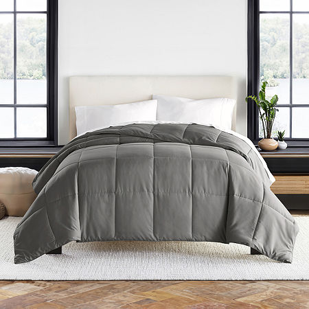 ienjoy Home All Season Lightweight Solid Down Alternative Comforter  Full/Queen - Gray