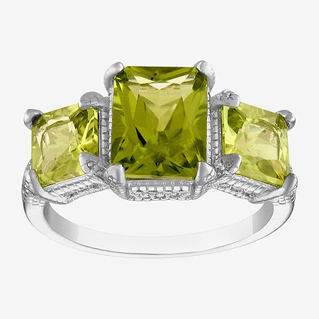 Click here for Womens Genuine Green Peridot Sterling Silver 3-Sto... prices